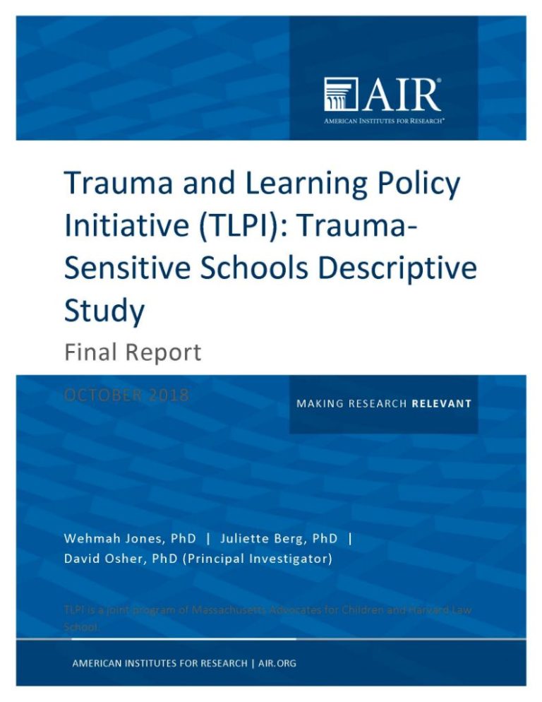 Reports and Resources - Trauma Sensitive Schools